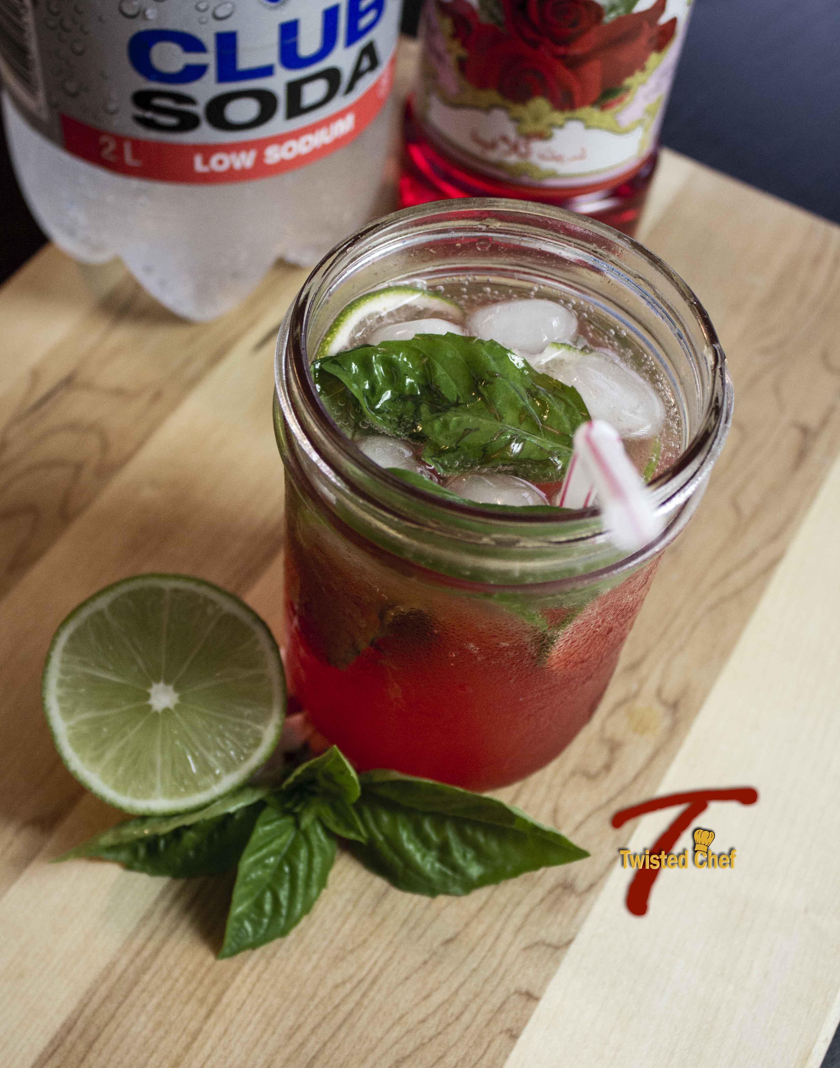 Ice Cold Rose-Basil Limeade! | Culinary Adventures of The Twisted Chef T